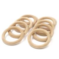China Bracelet DIY 55mm Wooden Teething Toy Beech Wood Teething Rings for sale