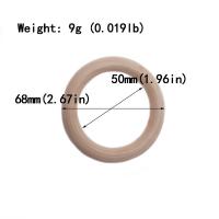 China Bracelet DIY 55mm Wooden Teething Toy Beech Wood Teething Rings for sale