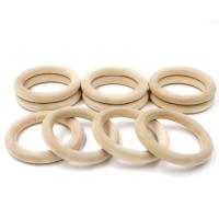 China Bracelet DIY 55mm Wooden Teething Toy Beech Wood Teething Rings for sale