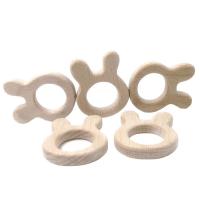 China Beech DIY Personalised Baby Teether Silicone Wooden Necklace Bracelet for sale