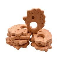 China Necklace Pendant Wooden Teething Toy ISO9001 Wooden Animal Teether for sale