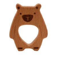 China Necklace Pendant Wooden Teething Toy ISO9001 Wooden Animal Teether for sale