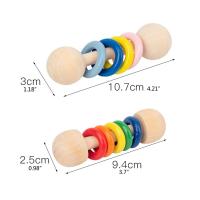 China Gym Rodent 10.7cm Wooden Rattle Ring Montessori Wooden Teethers Safe for sale