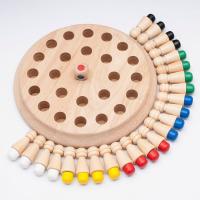 China 1.6in Wooden Toys Memory Chess Block 4cm Wooden Memory Matchstick Chess for sale