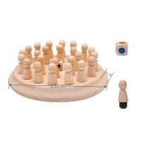 China 1.6in Wooden Toys Memory Chess Block 4cm Wooden Memory Matchstick Chess for sale