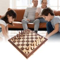 China Checkers 1.97in Large Folding Chess Board Wooden Magnetic Chess Set for sale