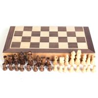 China Checkers 1.97in Large Folding Chess Board Wooden Magnetic Chess Set for sale