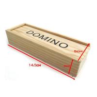China Travel Game 28Pcs Wooden Domino Blocks Board Early Education for sale