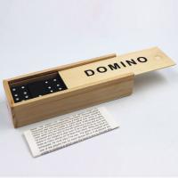 China Travel Game 28Pcs Wooden Domino Blocks Board Early Education for sale