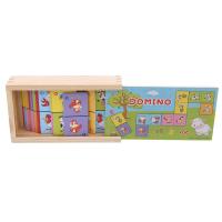 China Solitaire 4cm Domino Cube Puzzle Wooden Dominoes For Toddlers for sale