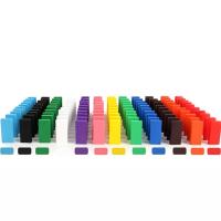 China Rainbow Colored Dominoes For Toppling Professor Puzzle Domino Rally for sale