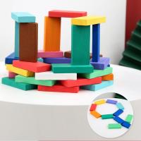 China Rainbow Colored Dominoes For Toppling Professor Puzzle Domino Rally for sale