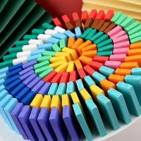 China Rainbow Colored Dominoes For Toppling Professor Puzzle Domino Rally for sale