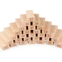 China Digital 51PCS Log Building Blocks Dominos Jenga Blocks for sale