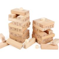 China Digital 51PCS Log Building Blocks Dominos Jenga Blocks for sale