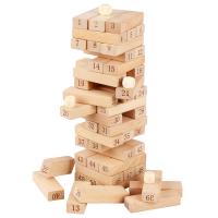 China Digital 51PCS Log Building Blocks Dominos Jenga Blocks for sale
