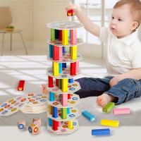 China Tower 12.5cm Automatic Domino Train Domino Wooden Blocks for sale