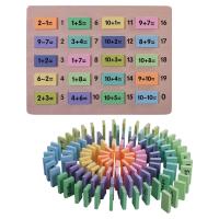 China Mathematics 4.5cm Wooden Domino Blocks Montessori Math Blocks for sale