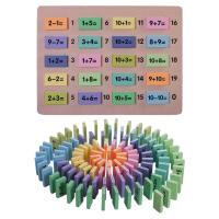 China Mathematics 4.5cm Wooden Domino Blocks Montessori Math Blocks for sale