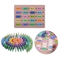 China Mathematics 4.5cm Wooden Domino Blocks Montessori Math Blocks for sale