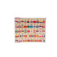China ISO9001 100 Flag Wooden Domino Blocks Building Dominoes Set for sale