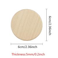 China Tree Bark 5cm Natural Wood Discs Circle Wood Slices Cutouts Ornaments for sale