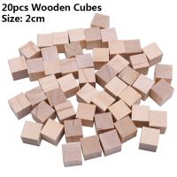 China Tree Pine 1.5cm Unfinished Wood Crafts Wooden Square Blocks for sale