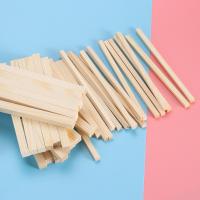 China Counting 30Pcs Unfinished Wood Crafts Square Wooden Rods for sale