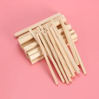 China Counting 30Pcs Unfinished Wood Crafts Square Wooden Rods for sale