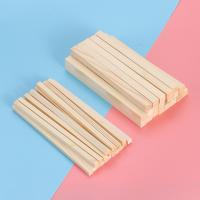 China Counting 30Pcs Unfinished Wood Crafts Square Wooden Rods for sale