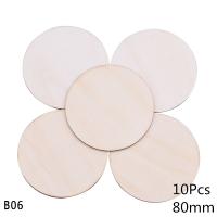 China Blank Painting 10cm Unfinished Wood Crafts Pine Wood Discs for sale