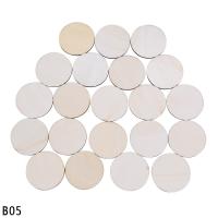 China Blank Painting 10cm Unfinished Wood Crafts Pine Wood Discs for sale