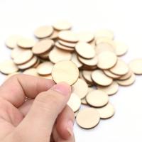 China Blank Painting 10cm Unfinished Wood Crafts Pine Wood Discs for sale
