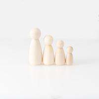 China Craft 100Pcs Wooden Peg Dolls Blank  ISO9001 Painting for sale