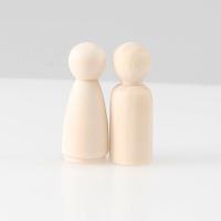 China Craft 100Pcs Wooden Peg Dolls Blank  ISO9001 Painting for sale