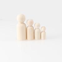 China Craft 100Pcs Wooden Peg Dolls Blank  ISO9001 Painting for sale