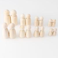 China Craft 100Pcs Wooden Peg Dolls Blank  ISO9001 Painting for sale