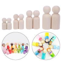 China Craft 100Pcs Wooden Peg Dolls Blank  ISO9001 Painting for sale