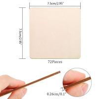 China 3x3 Square Unfinished Wood Crafts Blank Painting 7.5cm Square Wood Slices for sale