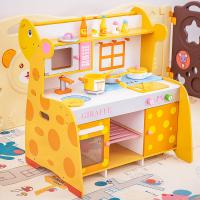 China Family 66cm Wooden Miniature Kitchen Set Wooden Toy Kitchen Accessories for sale