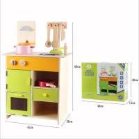 China 69cm Wooden Miniature Kitchen Set 48cm Minnie Mouse Wooden Kitchen for sale