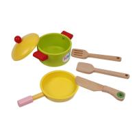 China Utensils 30cm Pink Wooden Play Kitchen Tabletop Playhouse Toys for sale