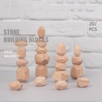 China Montessori Nordic Wooden Stone Stacking Game Creative Wood Toys for sale