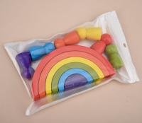 China 1.2in Arch Wooden Rainbow Stacker Large Natural Wood Block Set for sale