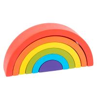 China 1.2in Arch Wooden Rainbow Stacker Large Natural Wood Block Set for sale