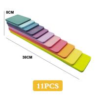 China 30cm Pine Wooden Blocks Toys Rainbow Building Blocks Tower Toys for sale