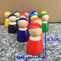 China 6cm Large Pastel Rainbow Stacker Nesting Rainbow Block Set for sale