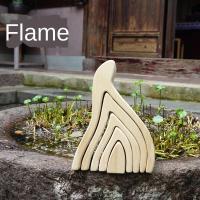 China Ins Wavy Wooden Block Puzzle Toys Wooden Rainbow Blocks Coral Grimm for sale