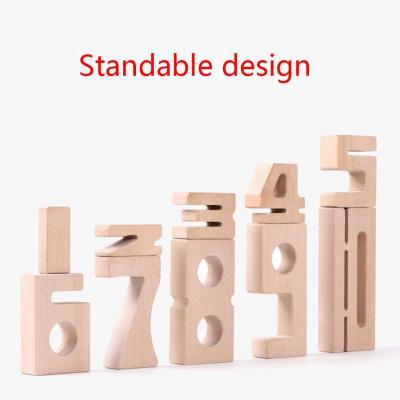 China Balance Jenga Wooden Number Blocks Toys 16cm Jumbo Wooden Building Blocks for sale