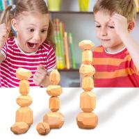 China 5cm 36pcs Digital Wooden Blocks Toys Baby Geometric Stacking Blocks for sale